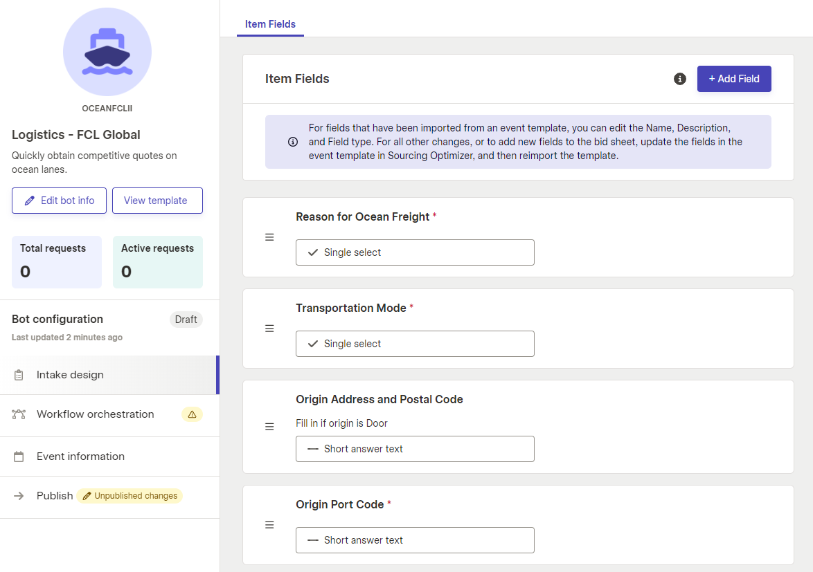 Intake design – Keelvar Support Portal