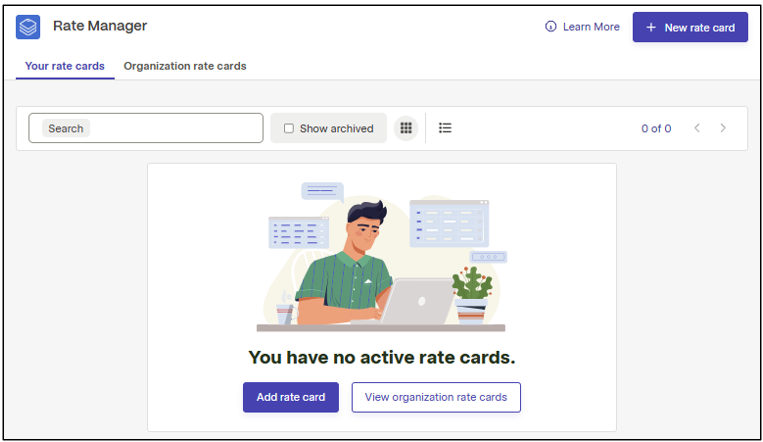 Create a rate card – Keelvar Support Portal